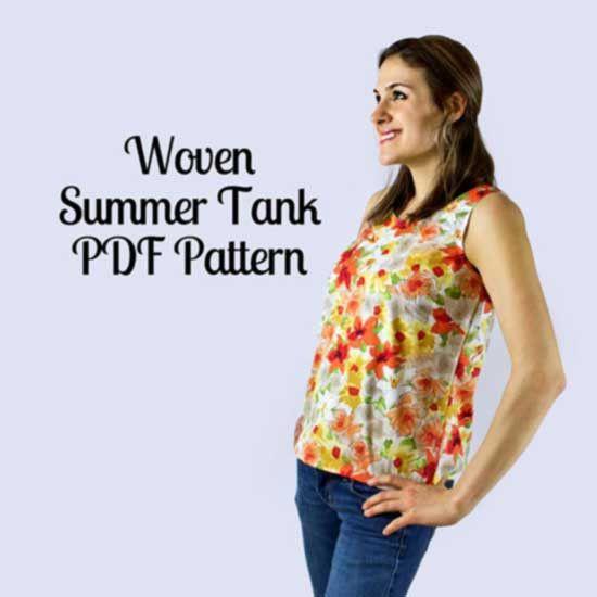 Simple Woven Tank Top Sewing Pattern | MammaCanDoIt
